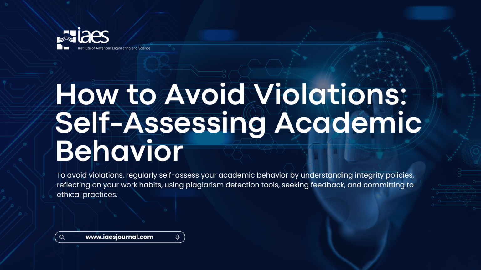 How to Avoid Violations: Self-Assessing Academic Behavior - IAES